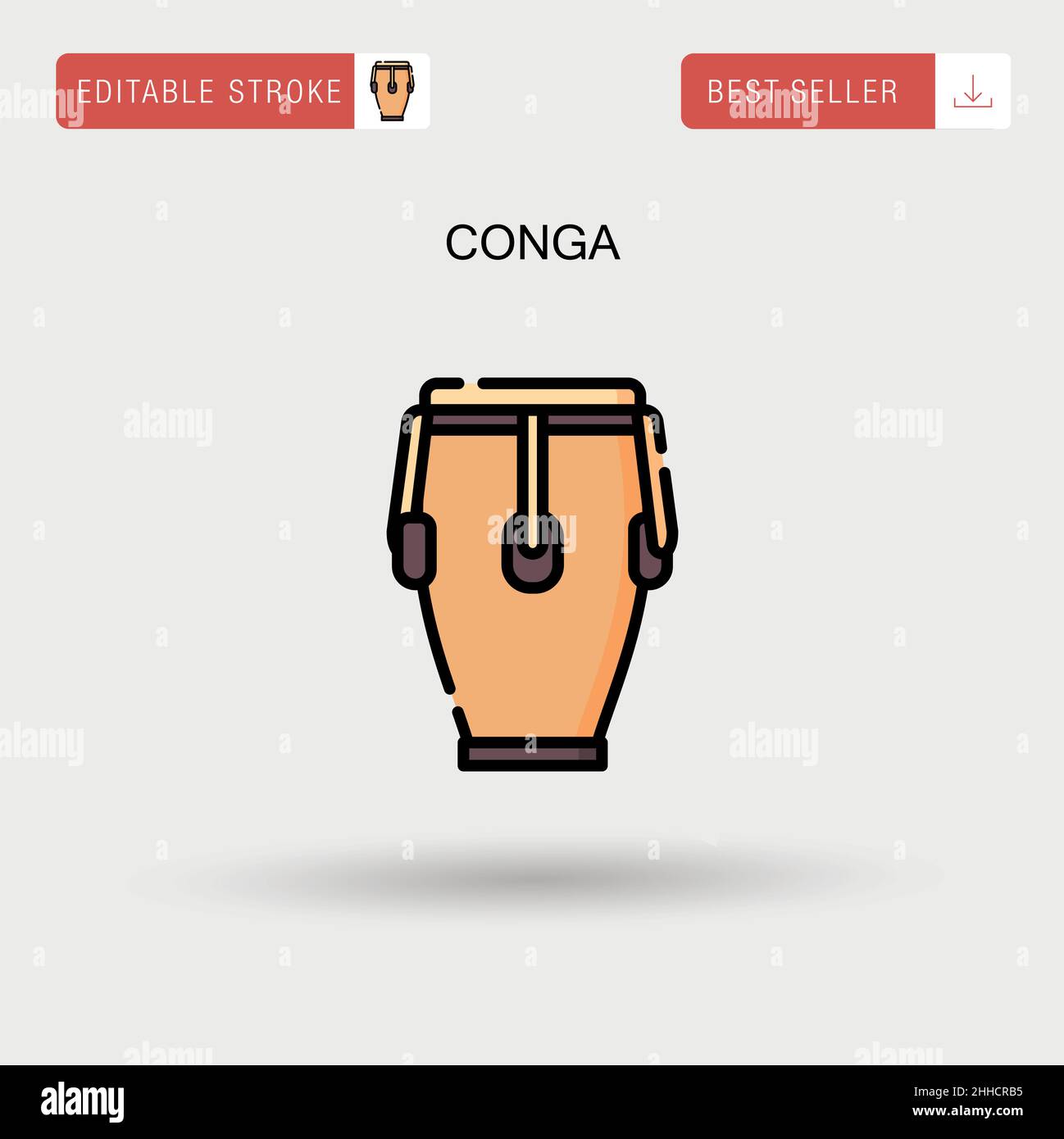 Conga Simple vector icon Stock Vector Image & Art - Alamy