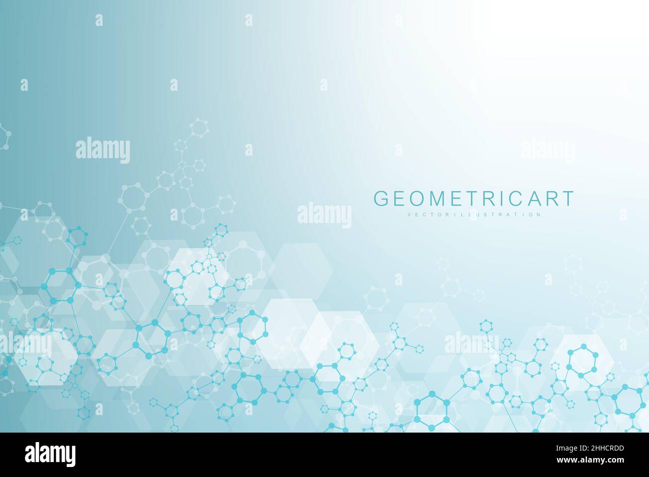 Hexagonal abstract background. Big Data Visualization. Global network ...