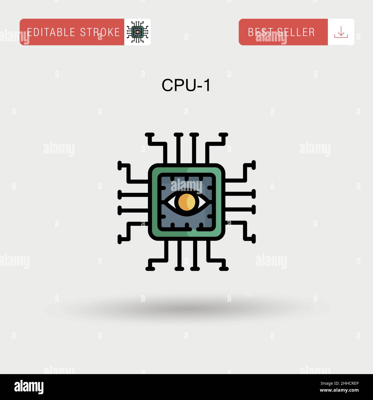 Cpu-1 Simple vector icon Stock Vector Image & Art - Alamy