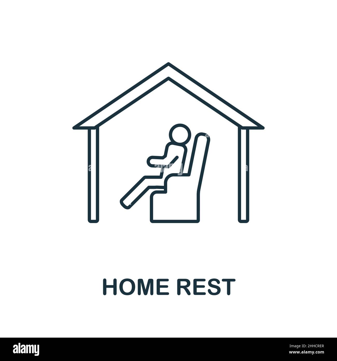 Home Rest icon. Line element from home rest collection. Linear Home ...