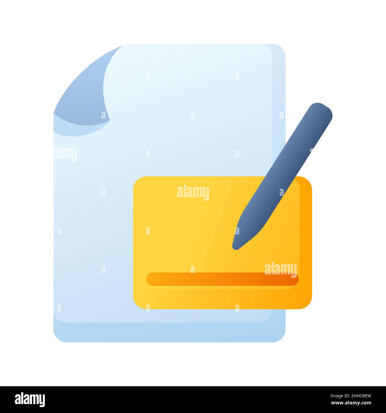 Write Document File Paper Page Letter Single Isolated Icon With Smooth