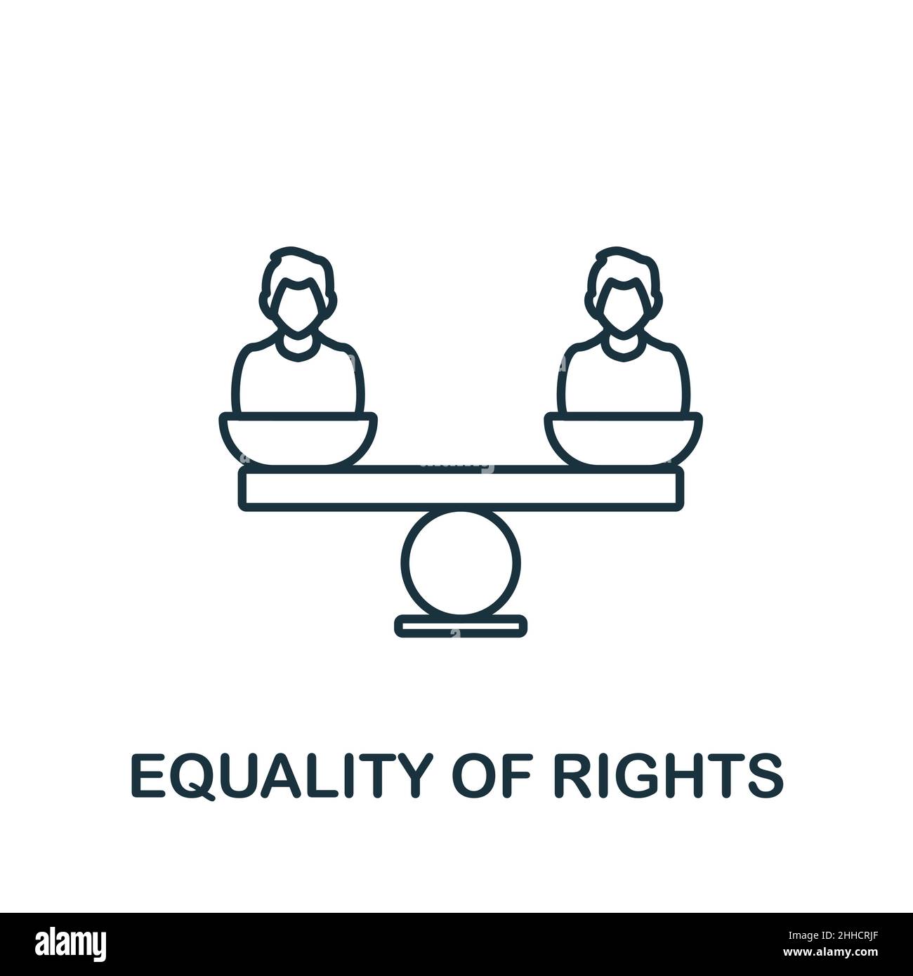 Equality Of Rights icon. Line element from human rights collection ...