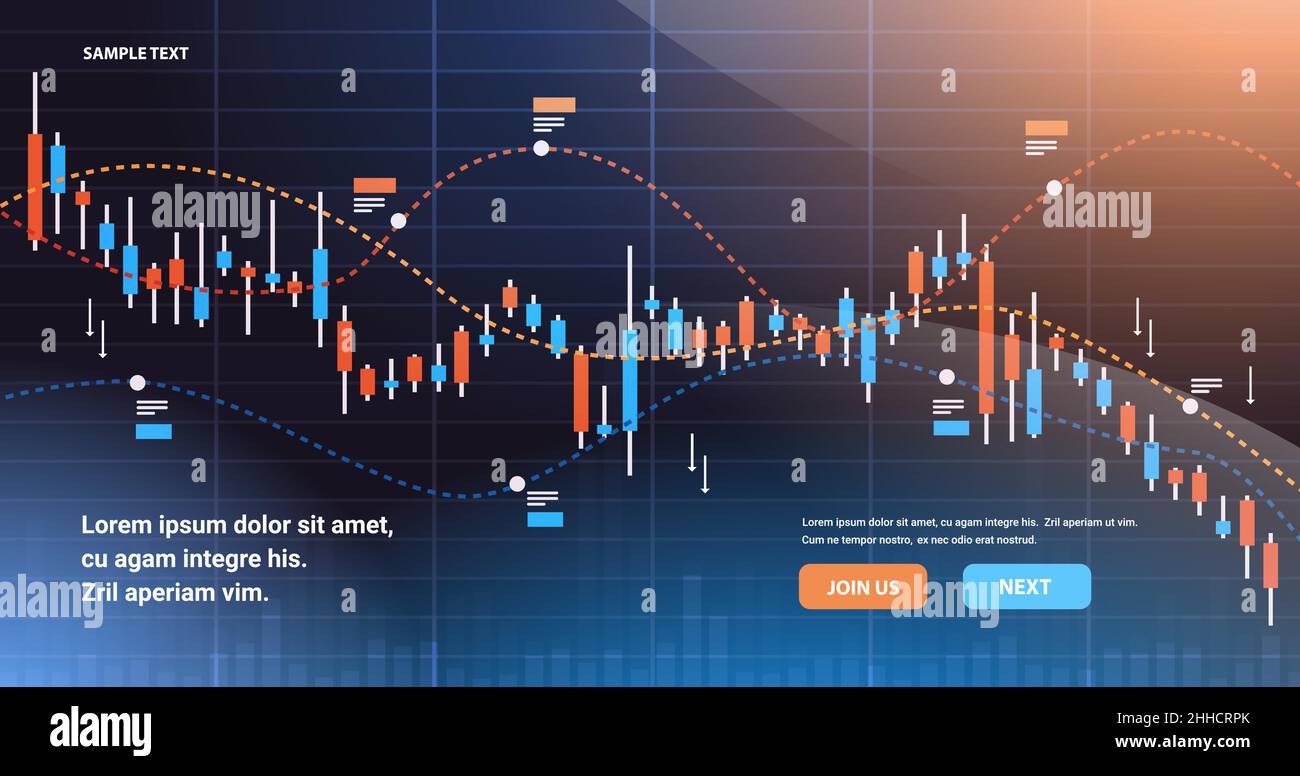 falling down stock market trading graph candlestick chart financial ...