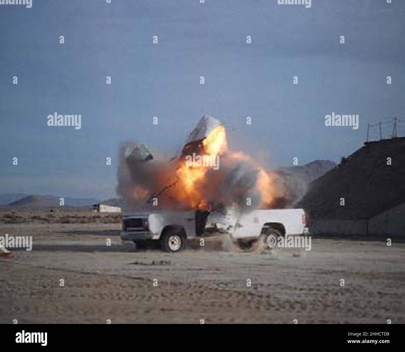 Spike missile hits truck (3 Stock Photo - Alamy