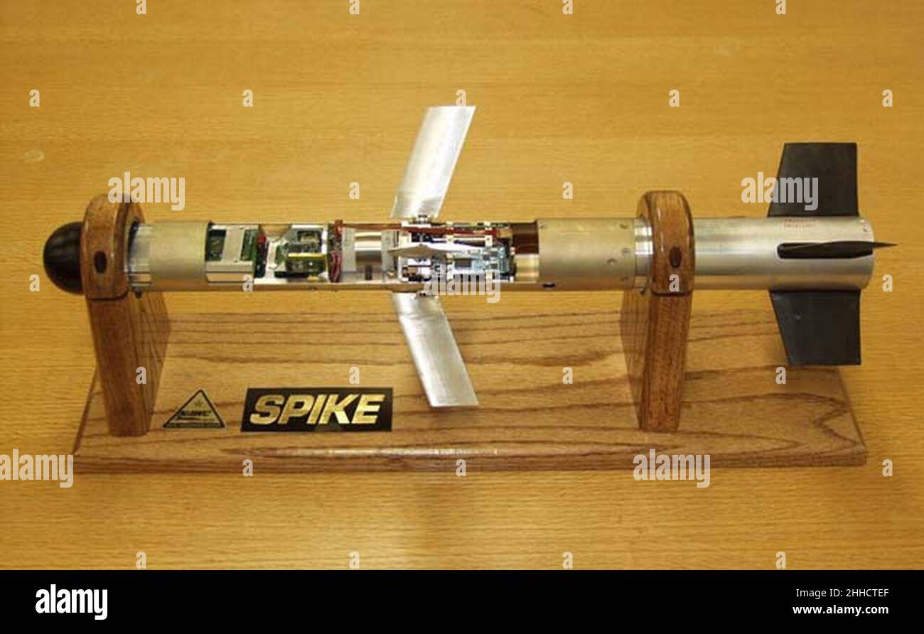 Spike missile flight control section electronics Stock Photo - Alamy