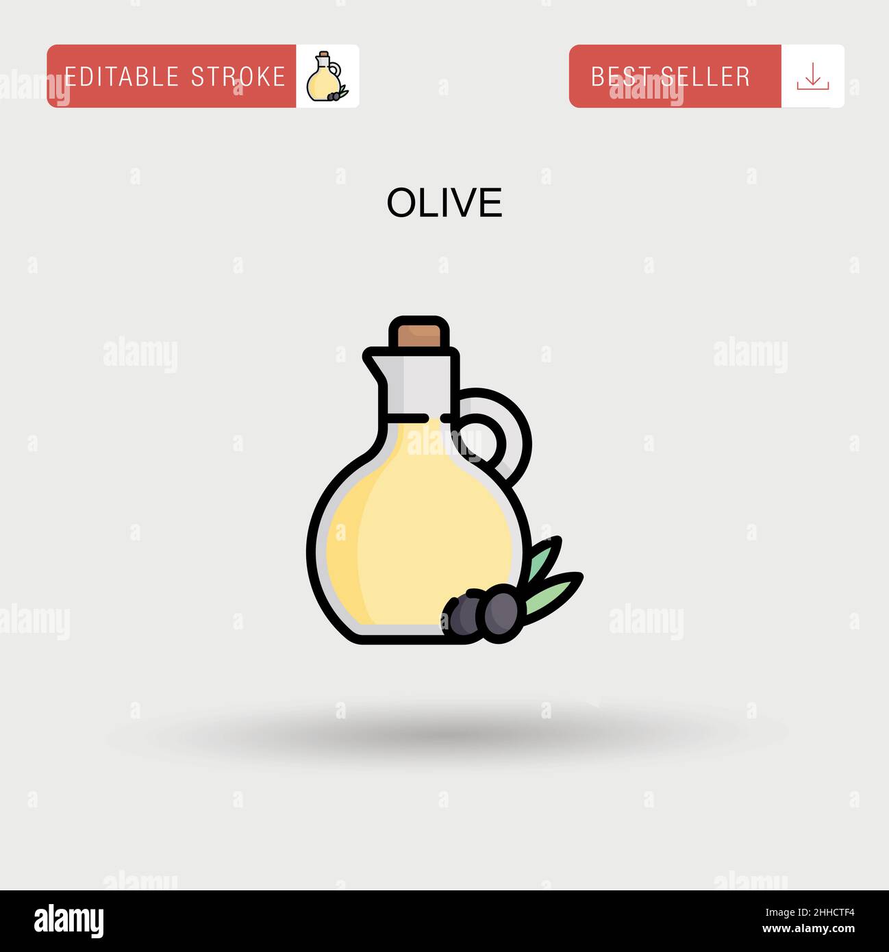 Ripe raw green olive Stock Vector Images - Alamy