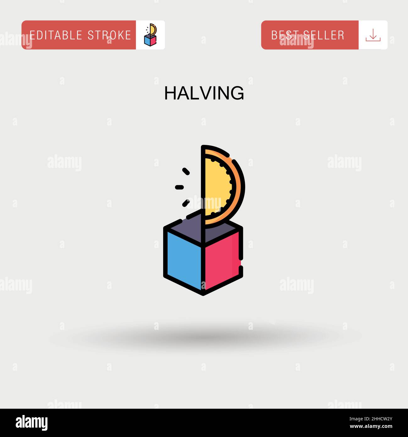 Halving Simple vector icon Stock Vector Image & Art - Alamy