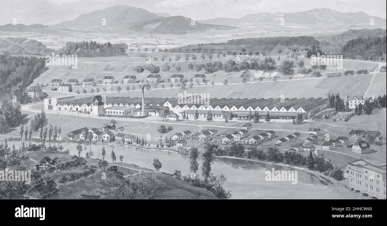 Spinnerei Kraftwerk Felsenau 1914 Stock Photo - Alamy