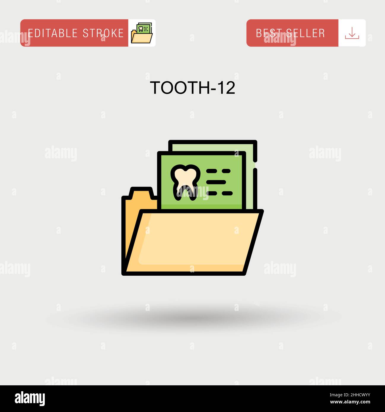 Tooth-12 Simple vector icon Stock Vector Image & Art - Alamy