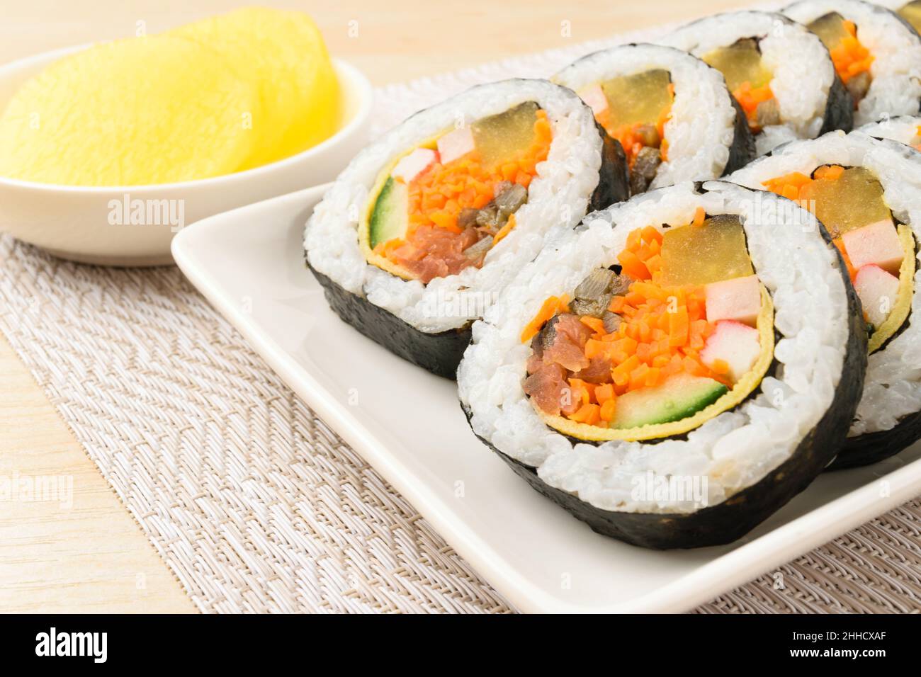 Rice wrapped in nori hi-res stock photography and images - Alamy