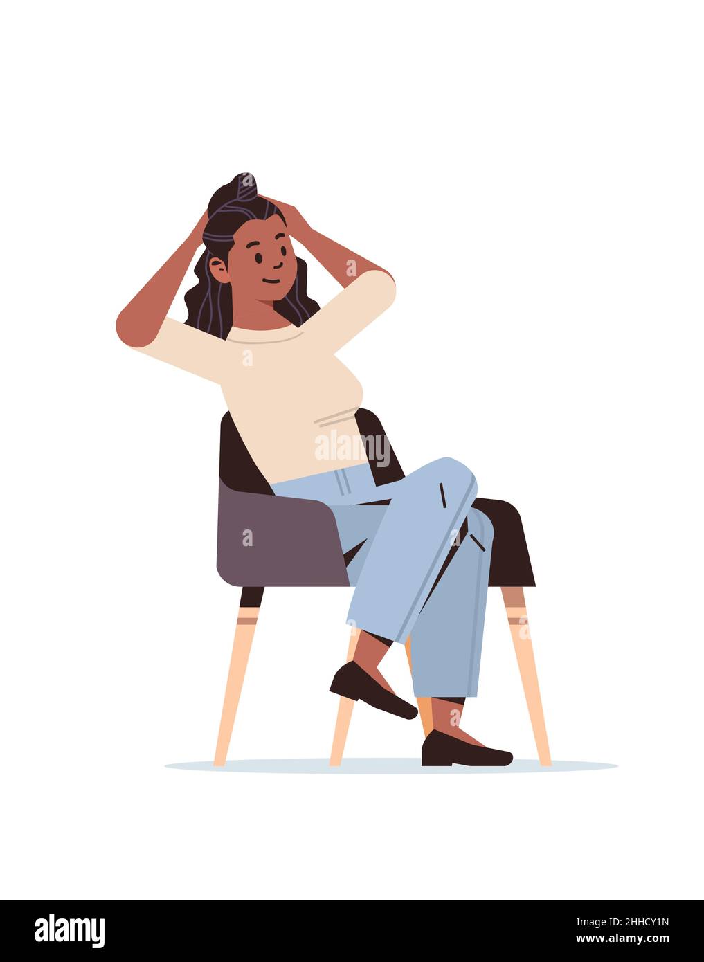 Cartoon Person Sitting On A Chair