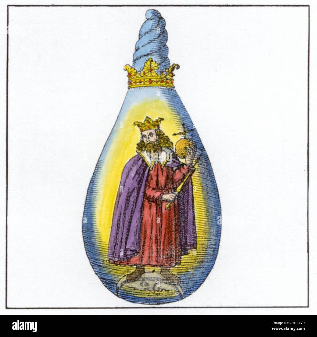 Splendor Solis. Image 18 - Moon - The Red King Stock Photo - Alamy