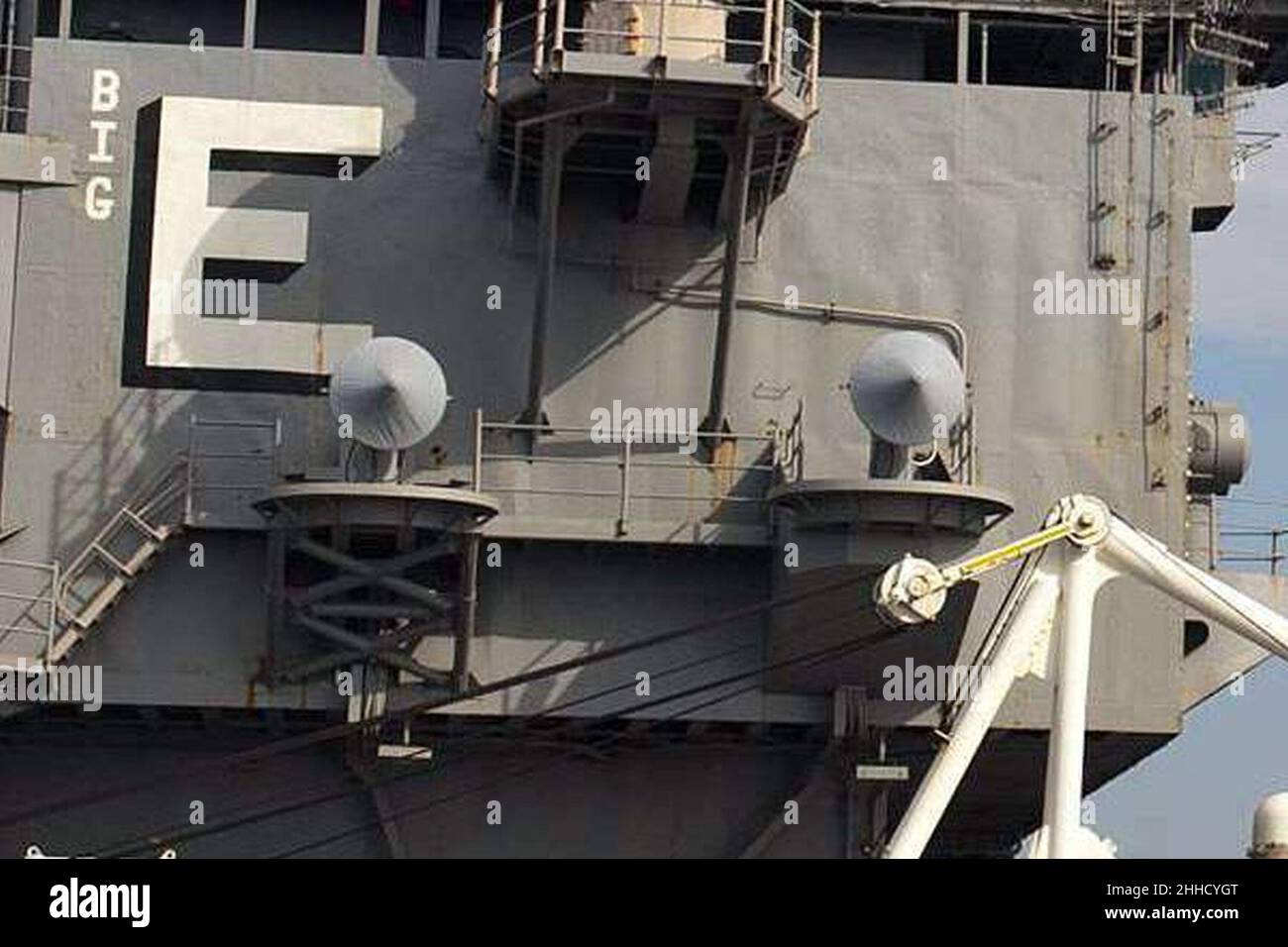 SPN-46 Radars USS Enterprise (CVN-65) 2012-03-28 (cropped Stock Photo ...