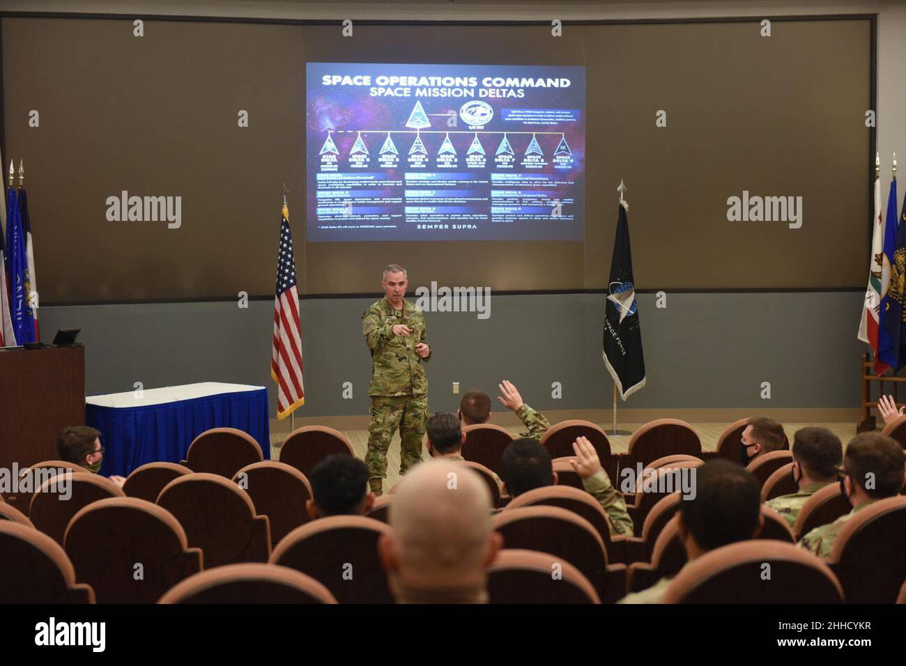 SpOC commander visits USSF students at Vandenberg AFB (5 Stock Photo ...