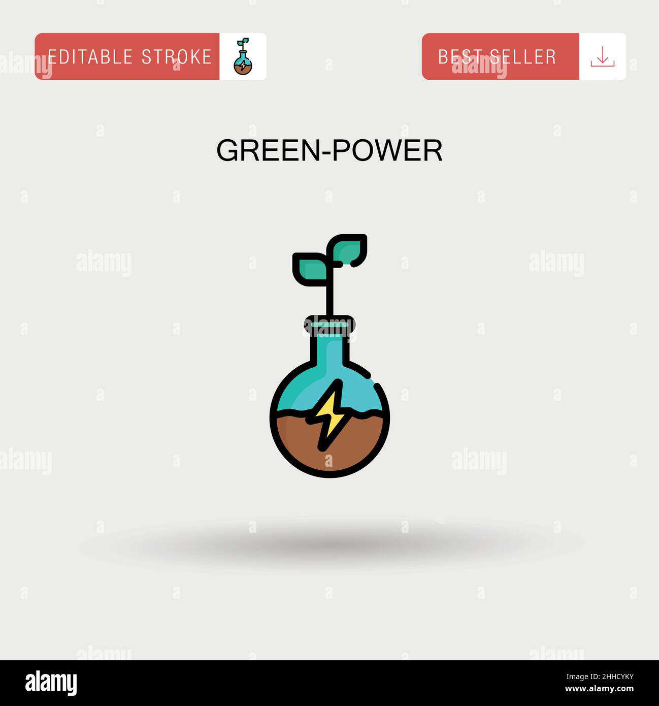 Green power vector icon Stock Vector Images - Alamy