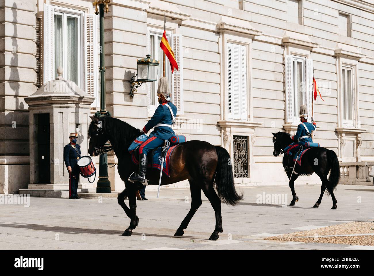 Madrid, Spain - July 2,2021: Changing Guard in Royal Palace of Madrid ...