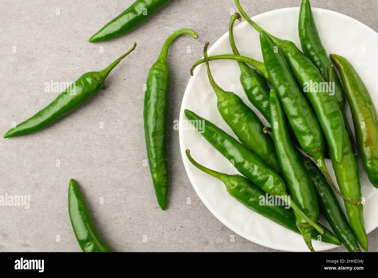 Elongated, thin and spicy pepper Stock Photo - Alamy