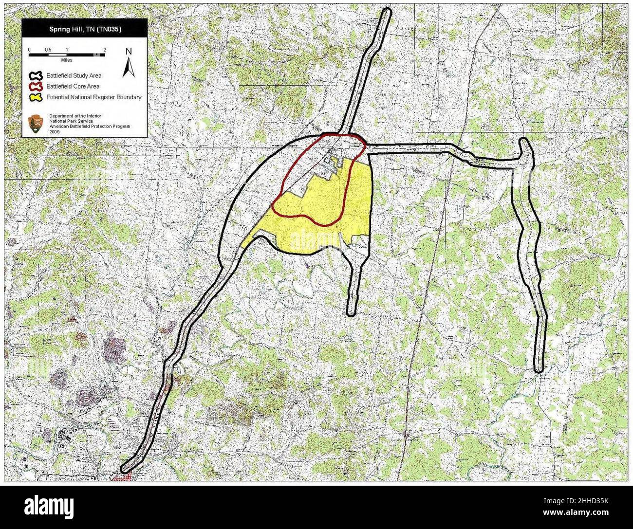 Spring Hill Battlefield Tennessee Stock Photo - Alamy