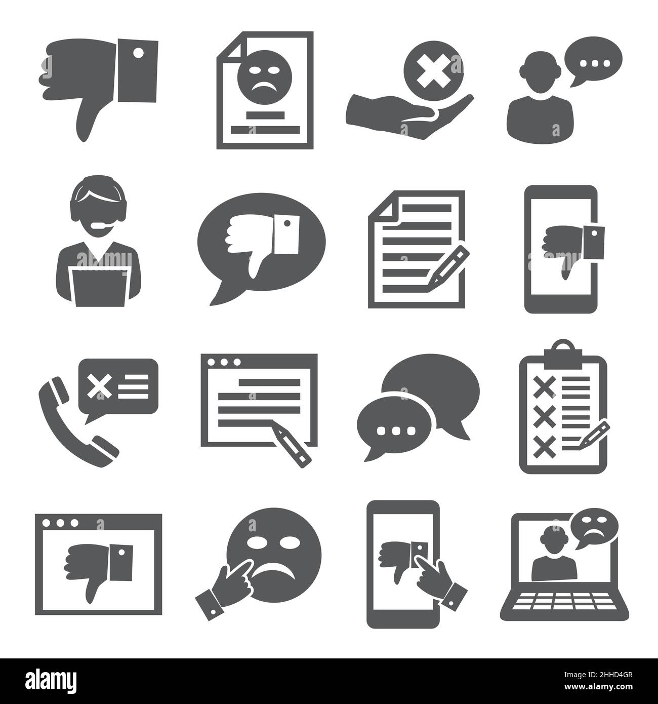 Complaint icons set on white background Stock Vector Image & Art - Alamy