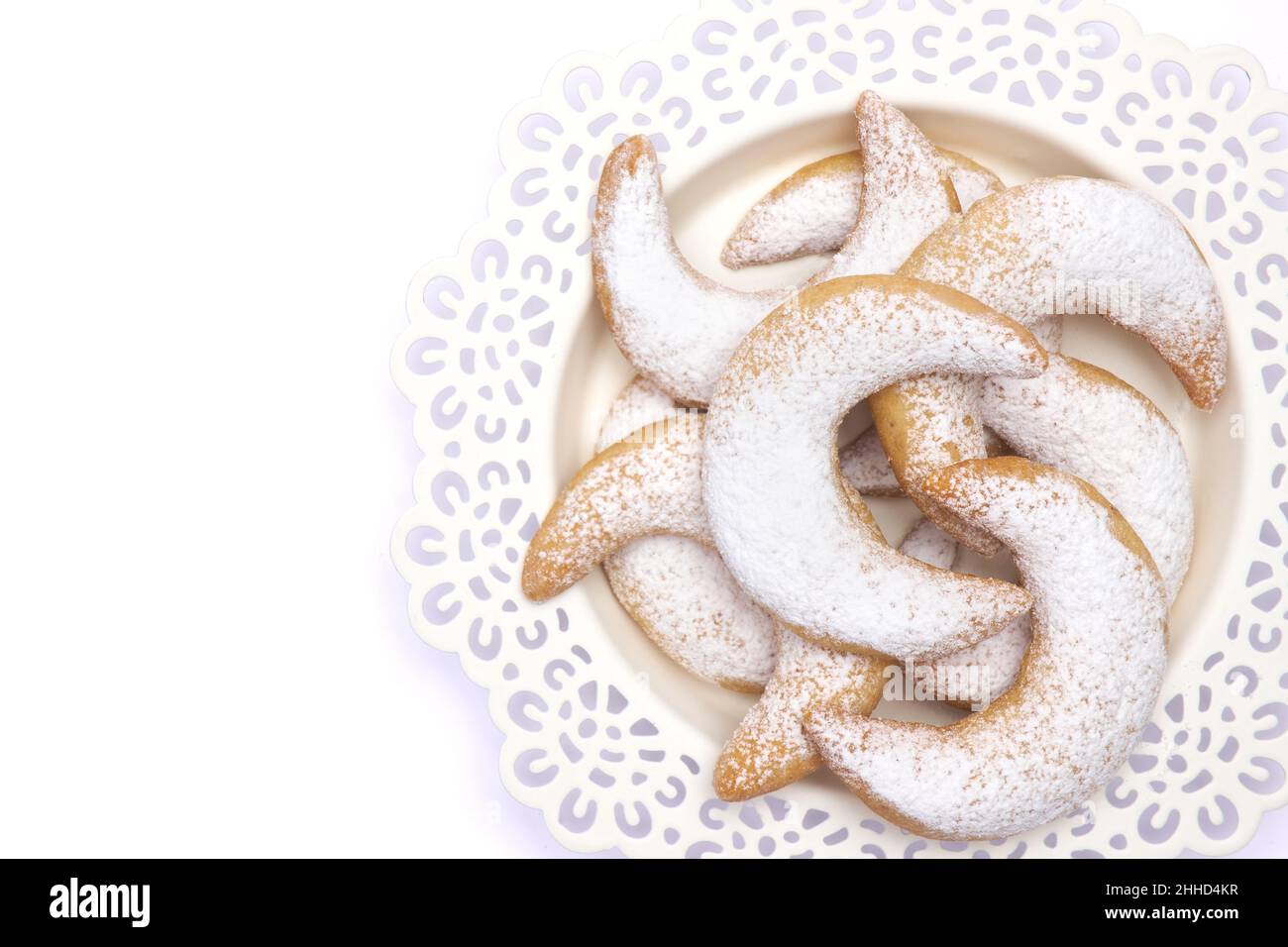 Traditional German or Austrian Vanillekipferl vanilla kipferl cookies ...