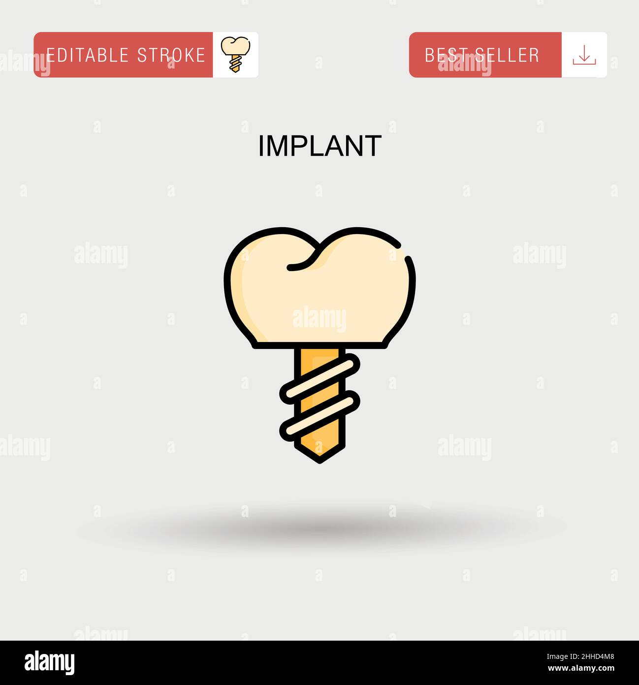 Implant Simple vector icon Stock Vector Image & Art - Alamy