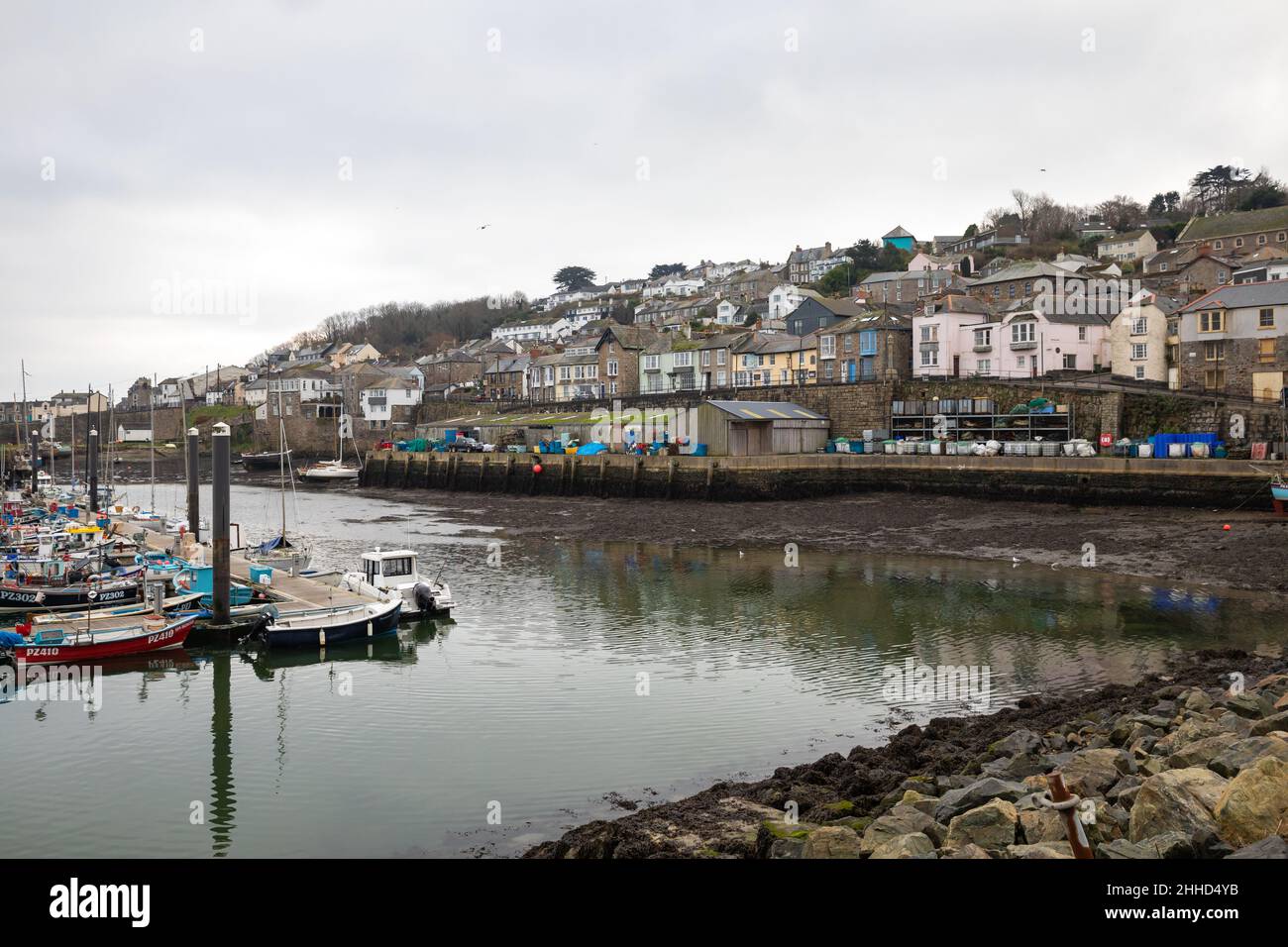 Fishing boats moored in Newlyn Harbour, Cornwall,UK Stock Photo - Alamy