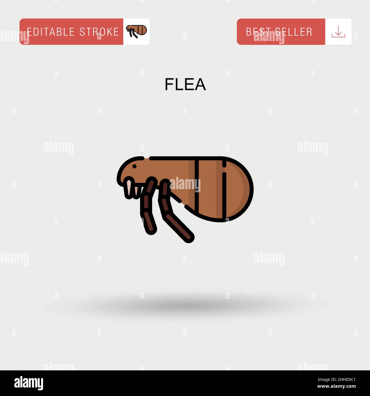 Flea Simple vector icon Stock Vector Image & Art - Alamy