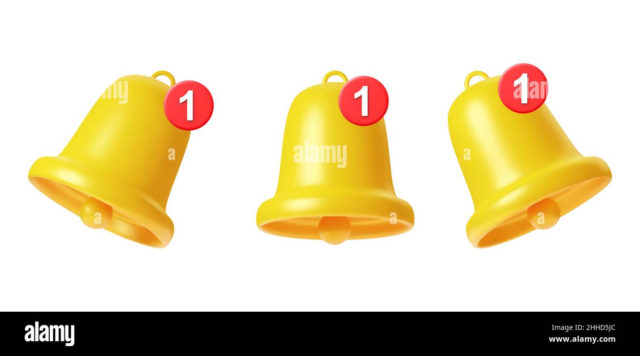 Set of Bells Icon with new message Stock Vector Image & Art - Alamy