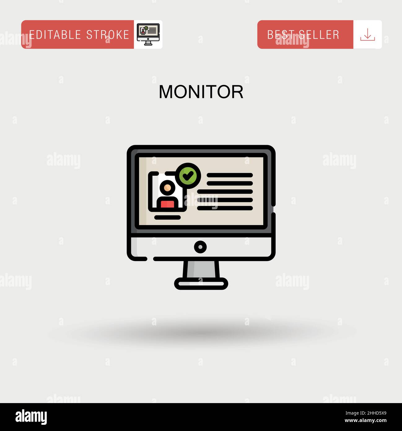 Monitor Simple vector icon Stock Vector Image & Art - Alamy