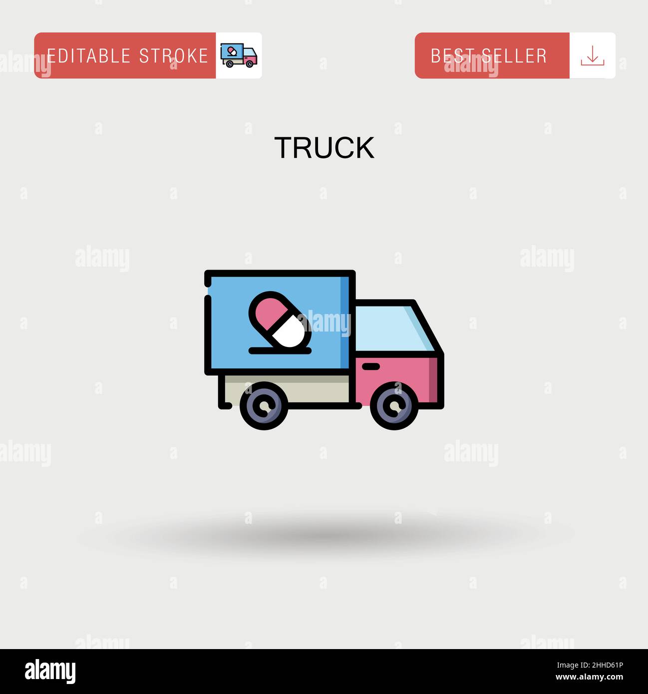 Truck Simple vector icon Stock Vector Image & Art - Alamy