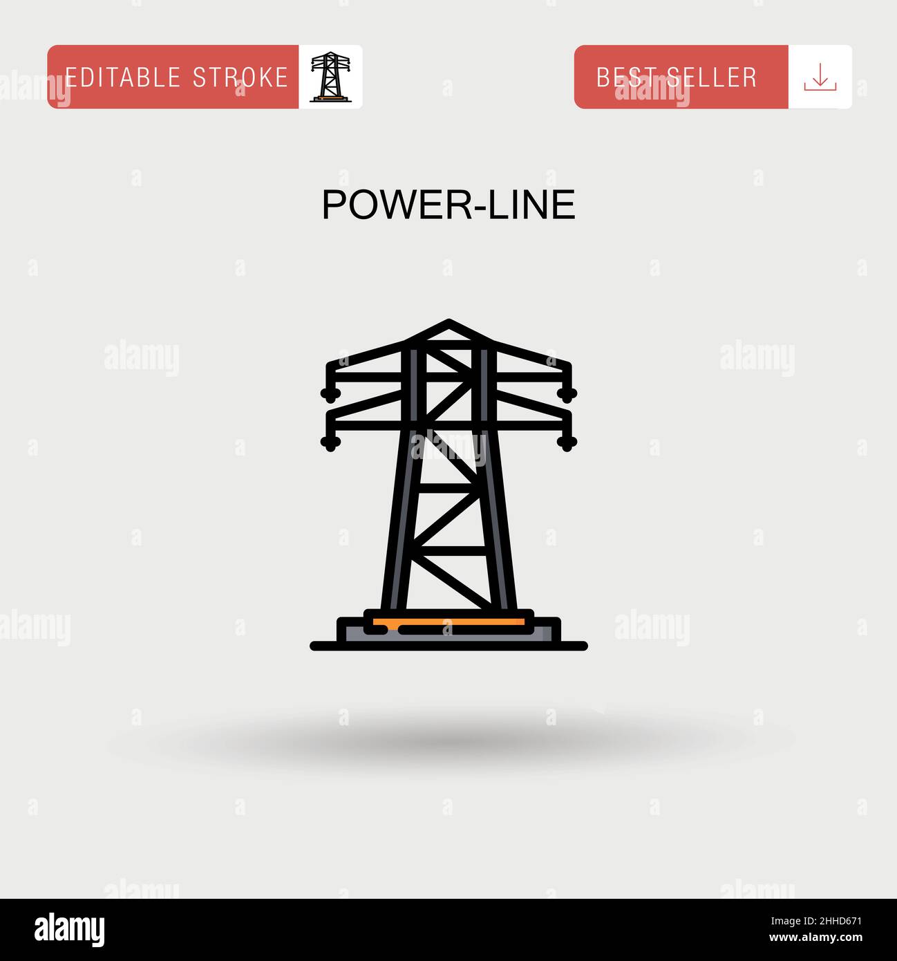 Electrical pylon sunset Stock Vector Images - Alamy