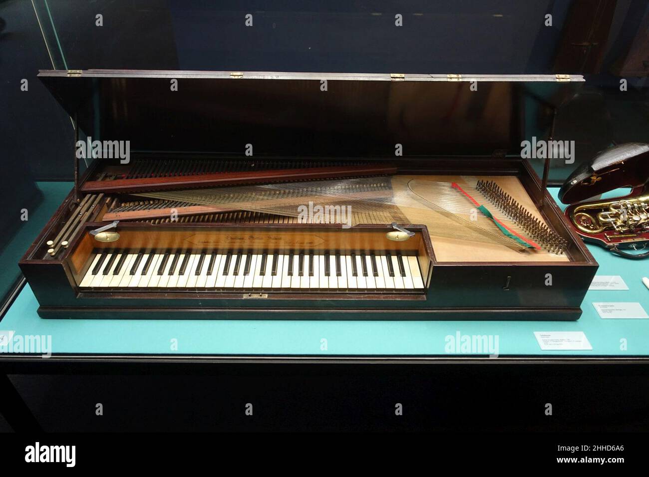 Square piano, Gottlob Christian Hubert, Ansbach, 1787, mahogany veneer ...