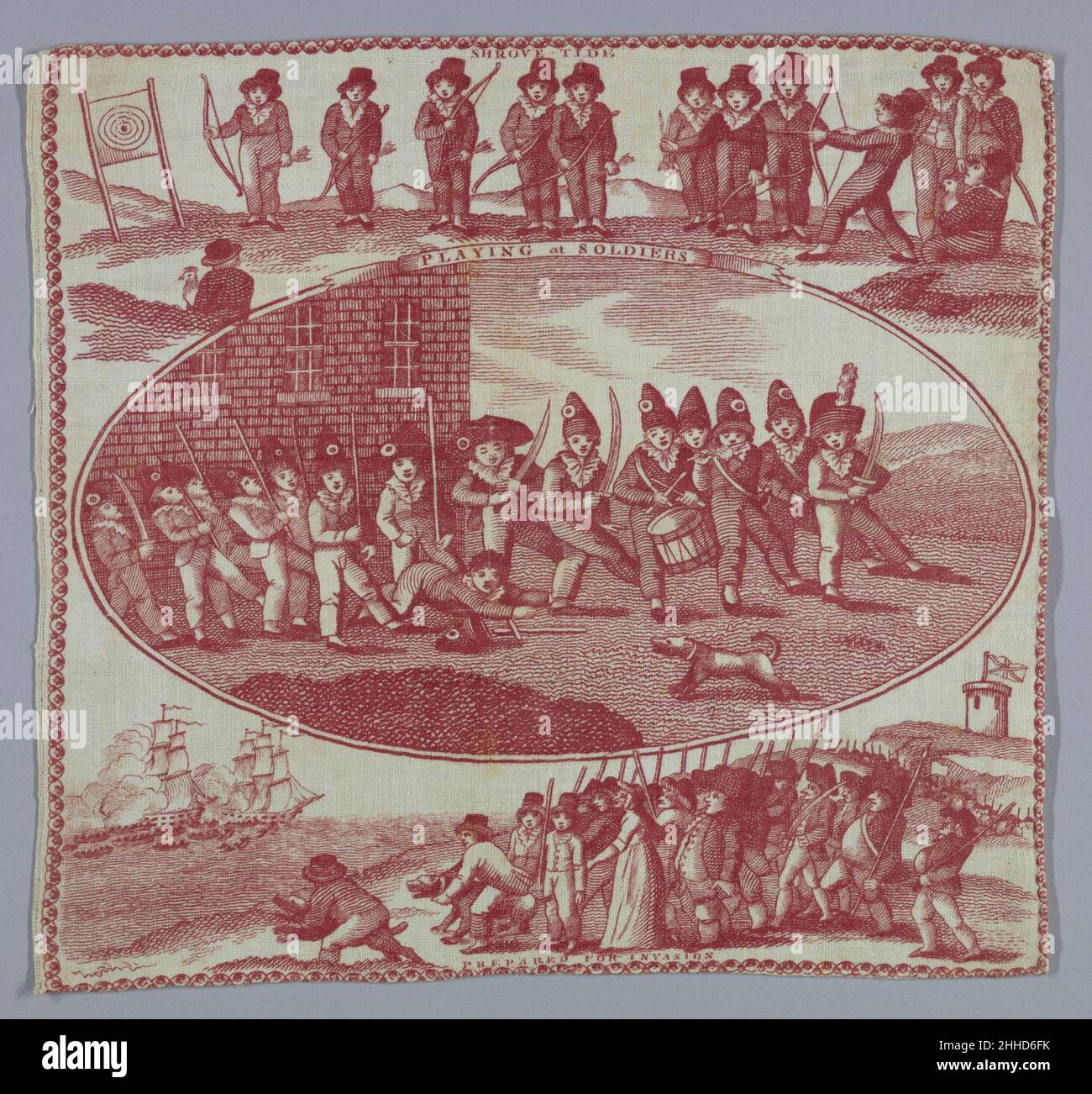 Square, Playing at Soldiers, ca. 1800 Stock Photo - Alamy