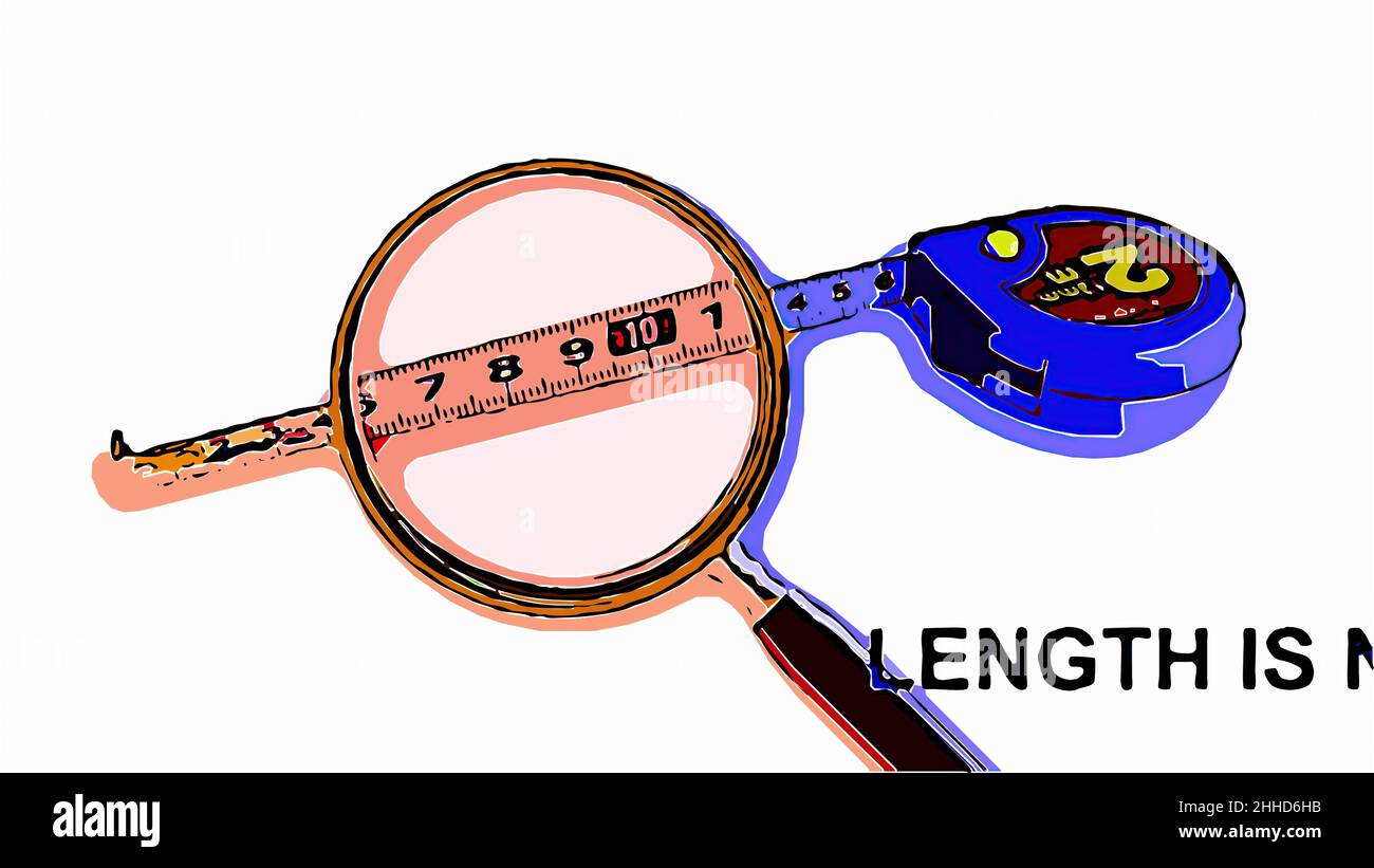 3d illustration in comic style - Measure Tape isolated on white ...