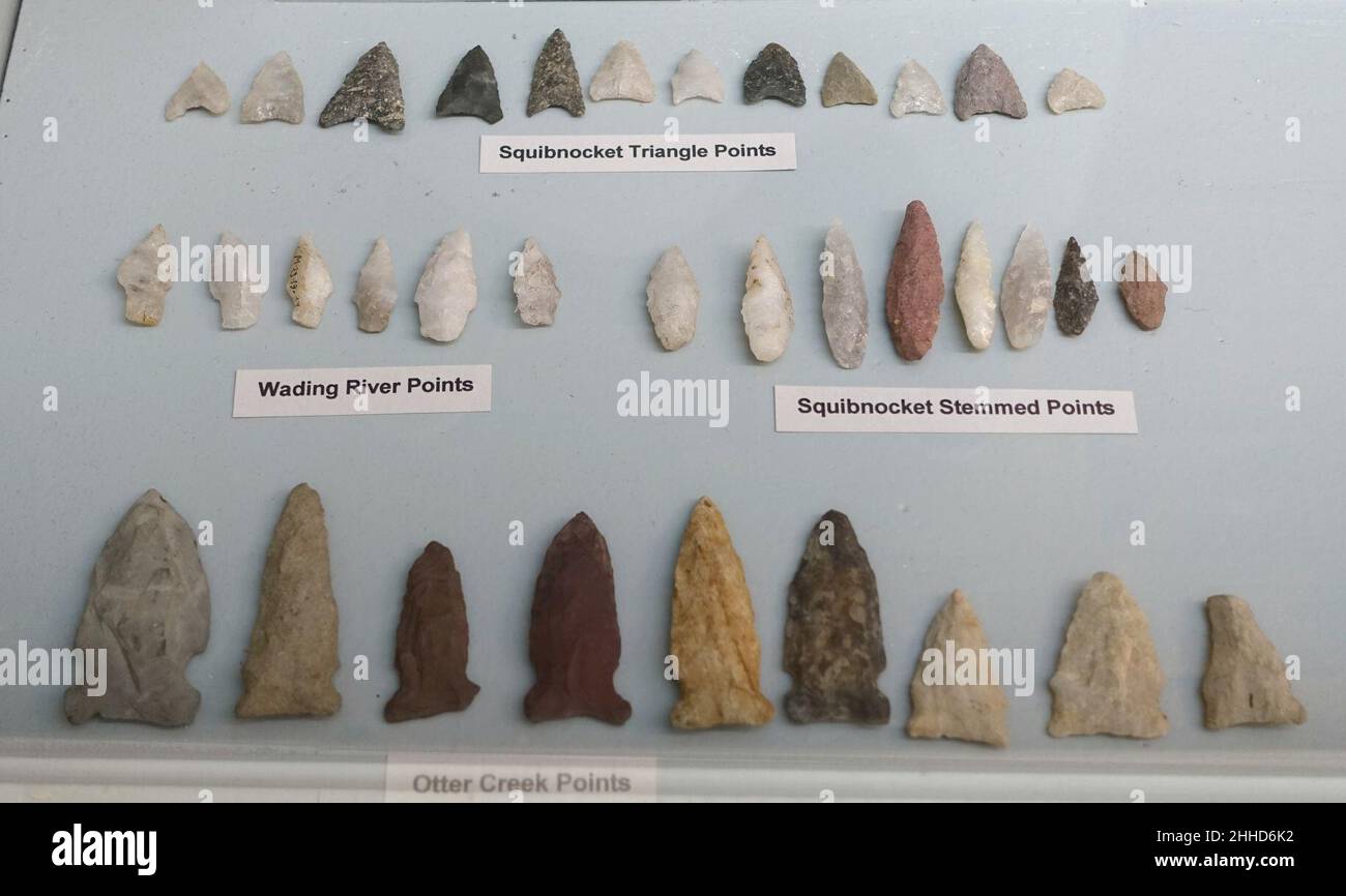 Squibnocket triangle points, Wading River points, Squibnocket stemmed ...