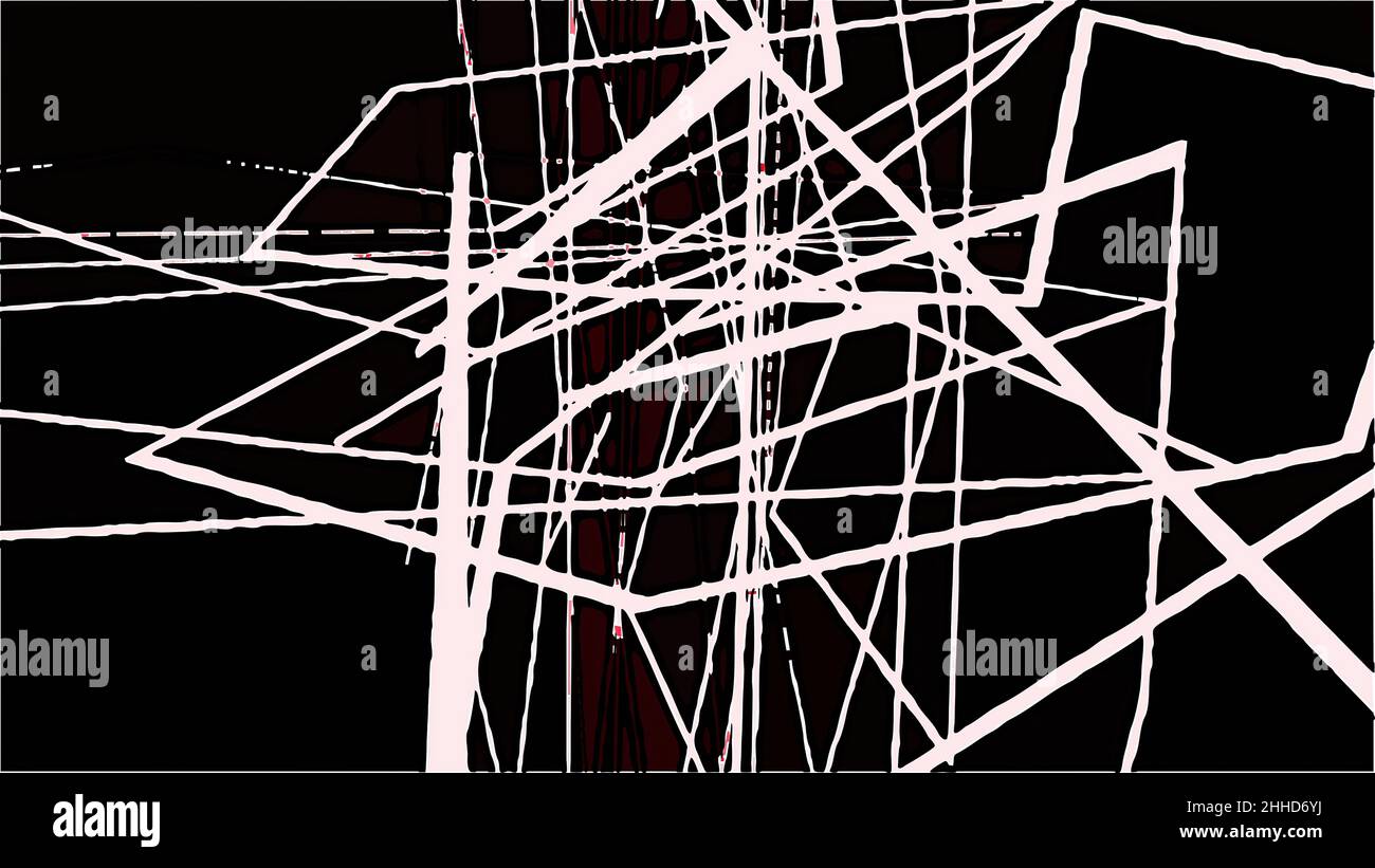 3d illustration in comic style - Abstract motion graphics on black ...