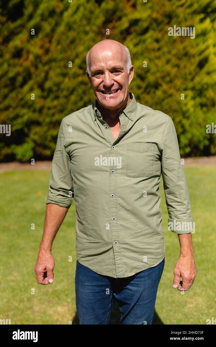 Senior caucasian man standing hi-res stock photography and images - Alamy