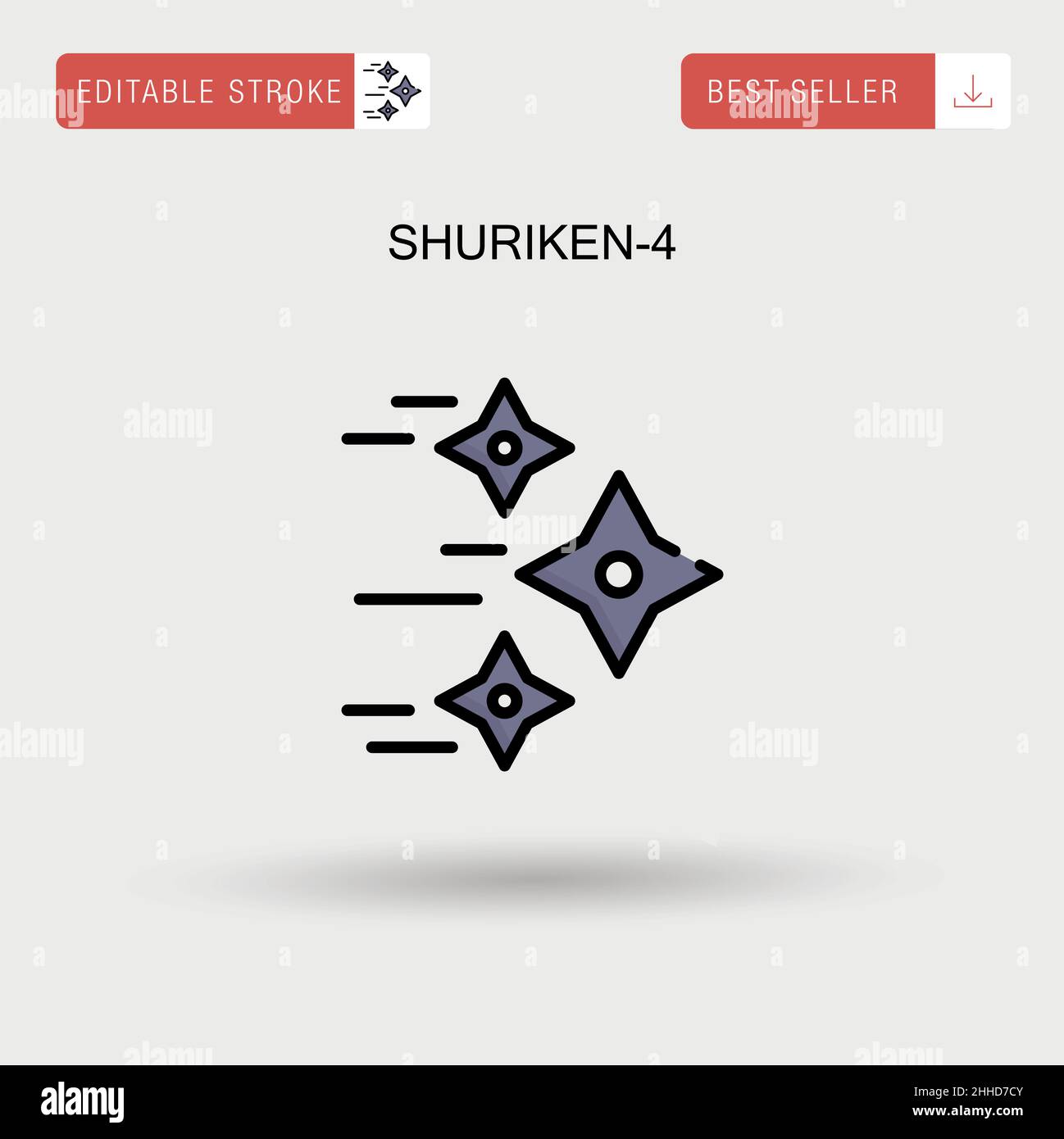 Shuriken-4 Simple vector icon Stock Vector Image & Art - Alamy