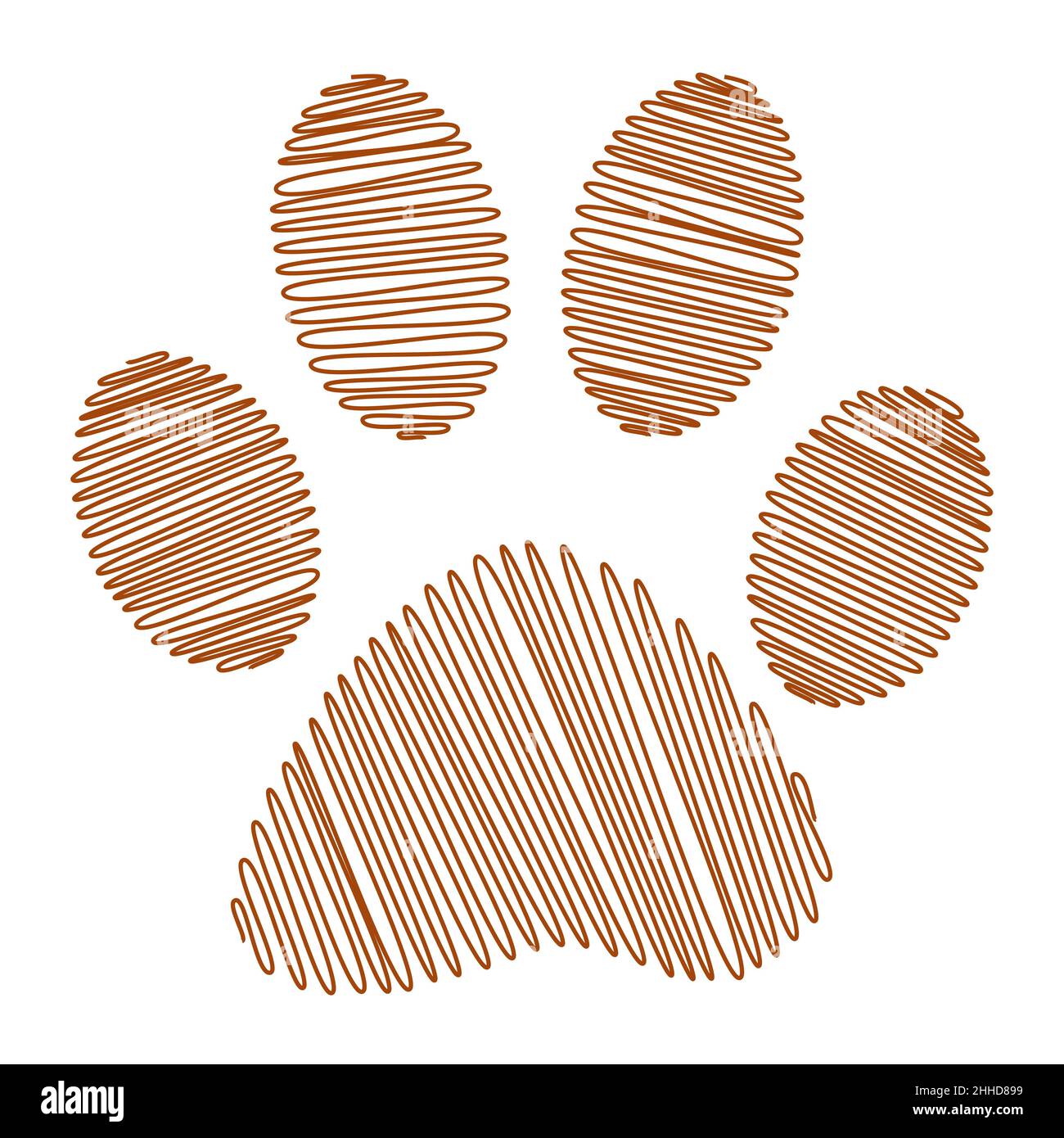 Brown Paw Print Trail