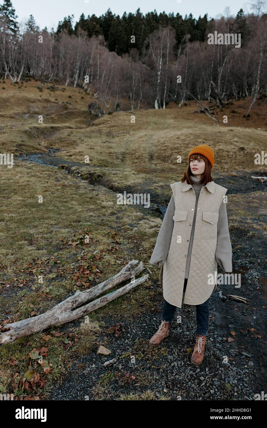tourist trees without leaves travel fresh air landscape Stock Photo - Alamy