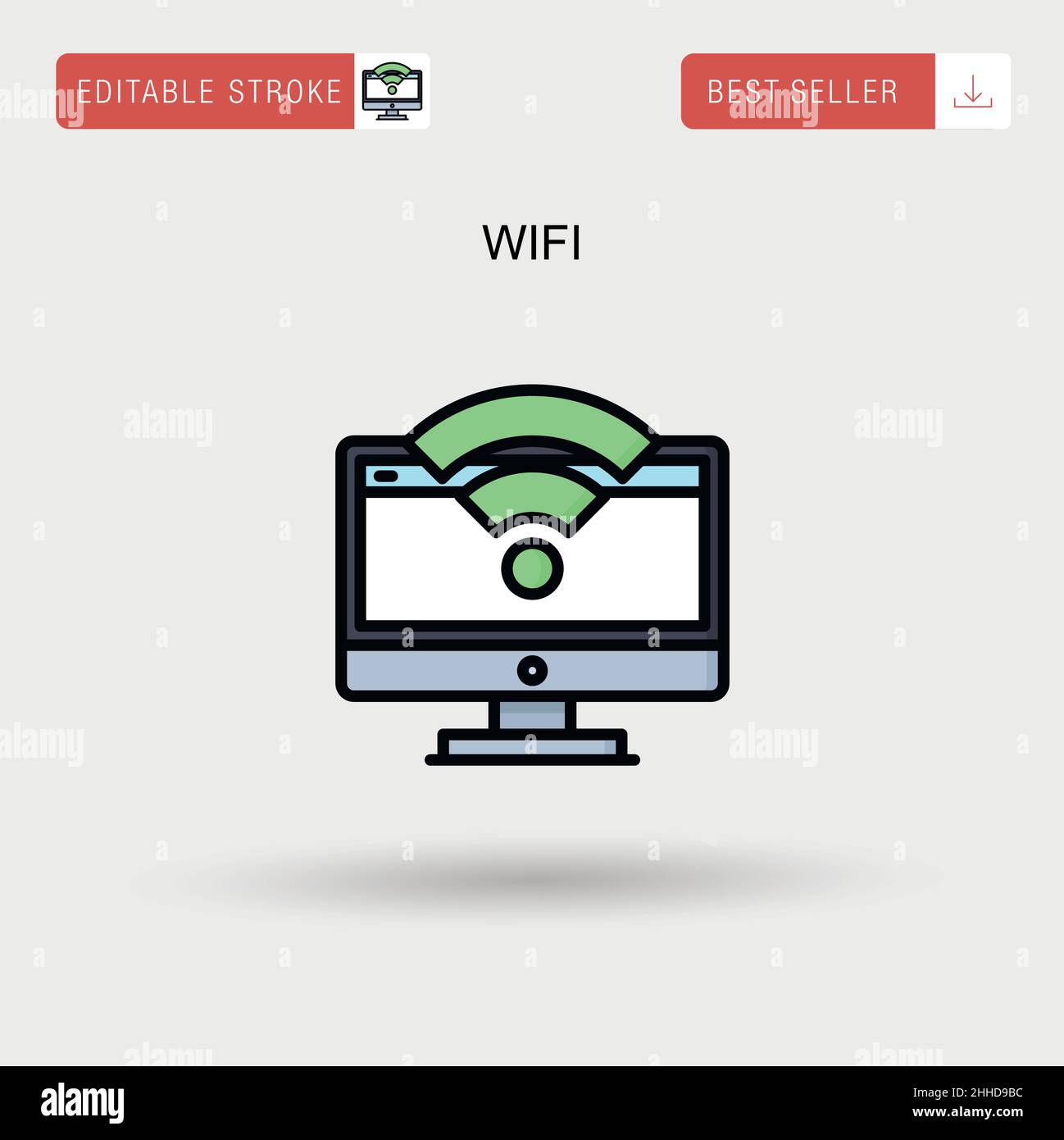 Wifi Simple vector icon Stock Vector Image & Art - Alamy