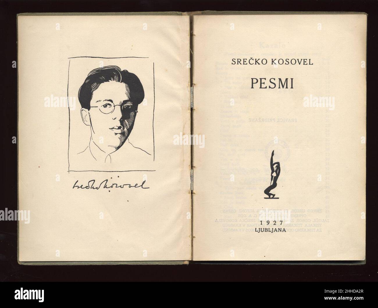 Srečko Kosovel - Pesmi (cover Stock Photo - Alamy
