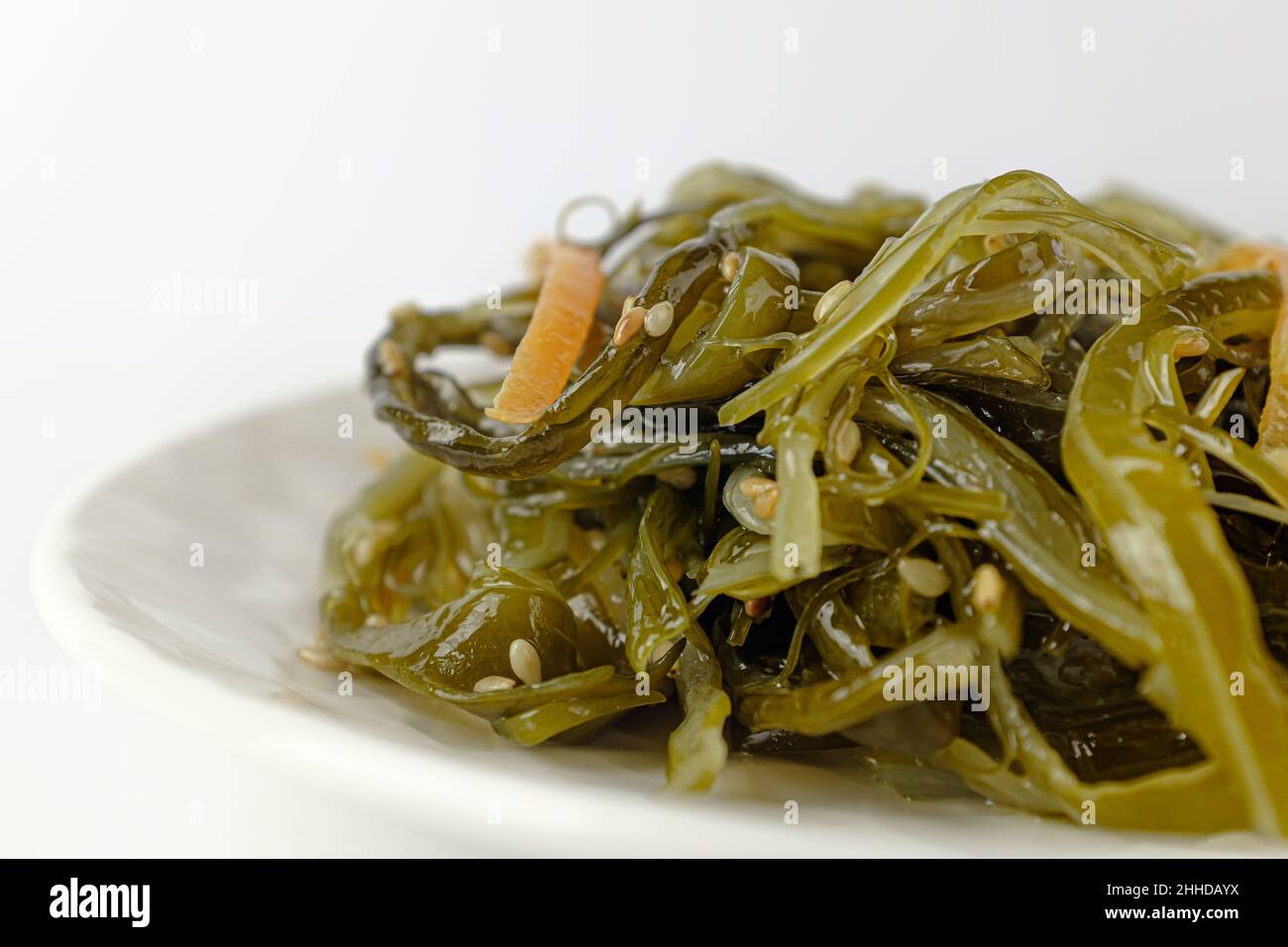 Seaweed stems on a white background Stock Photo - Alamy