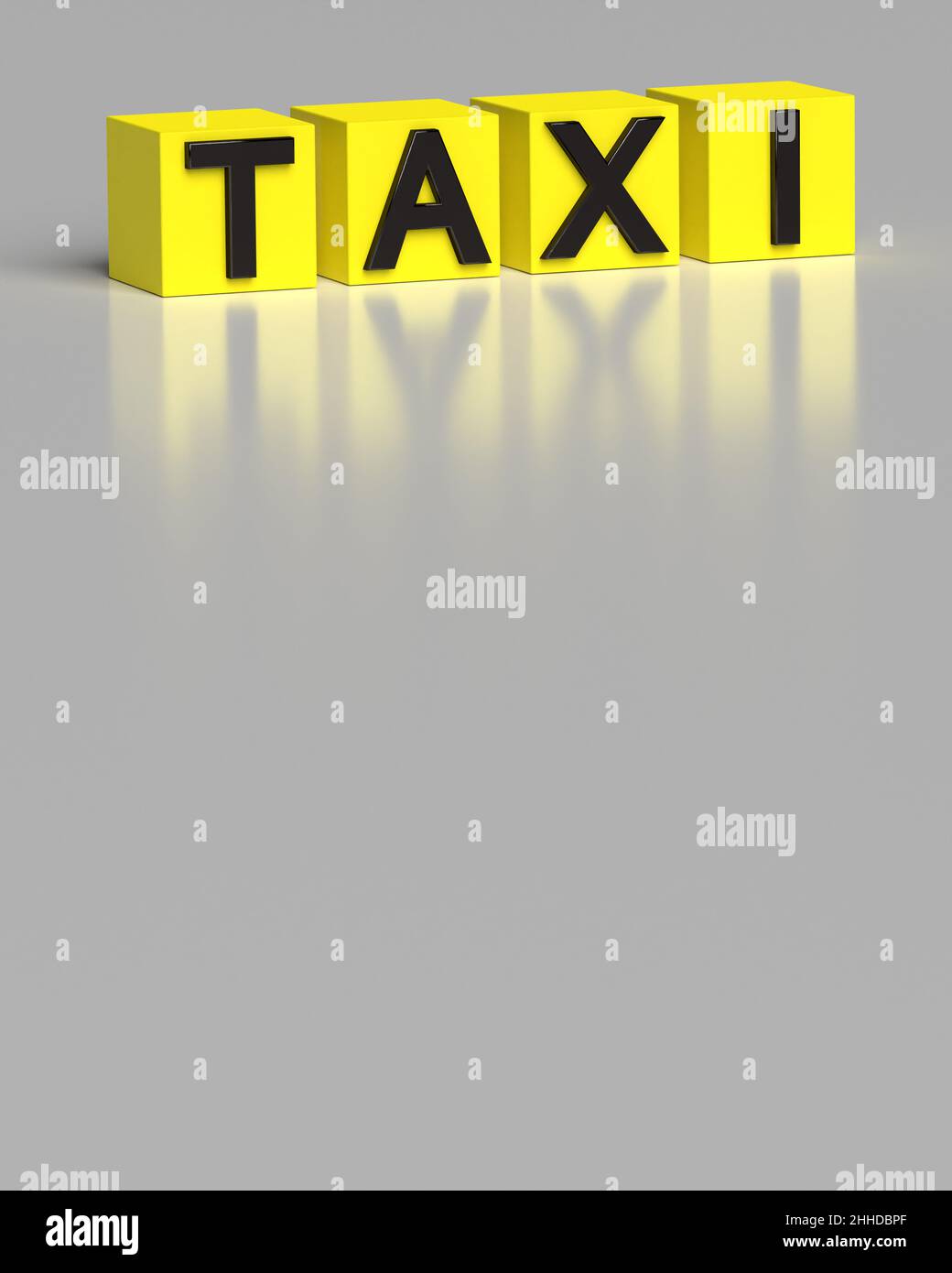 Word TAXI on cubes with blank background. Cab transportation logo sign ...