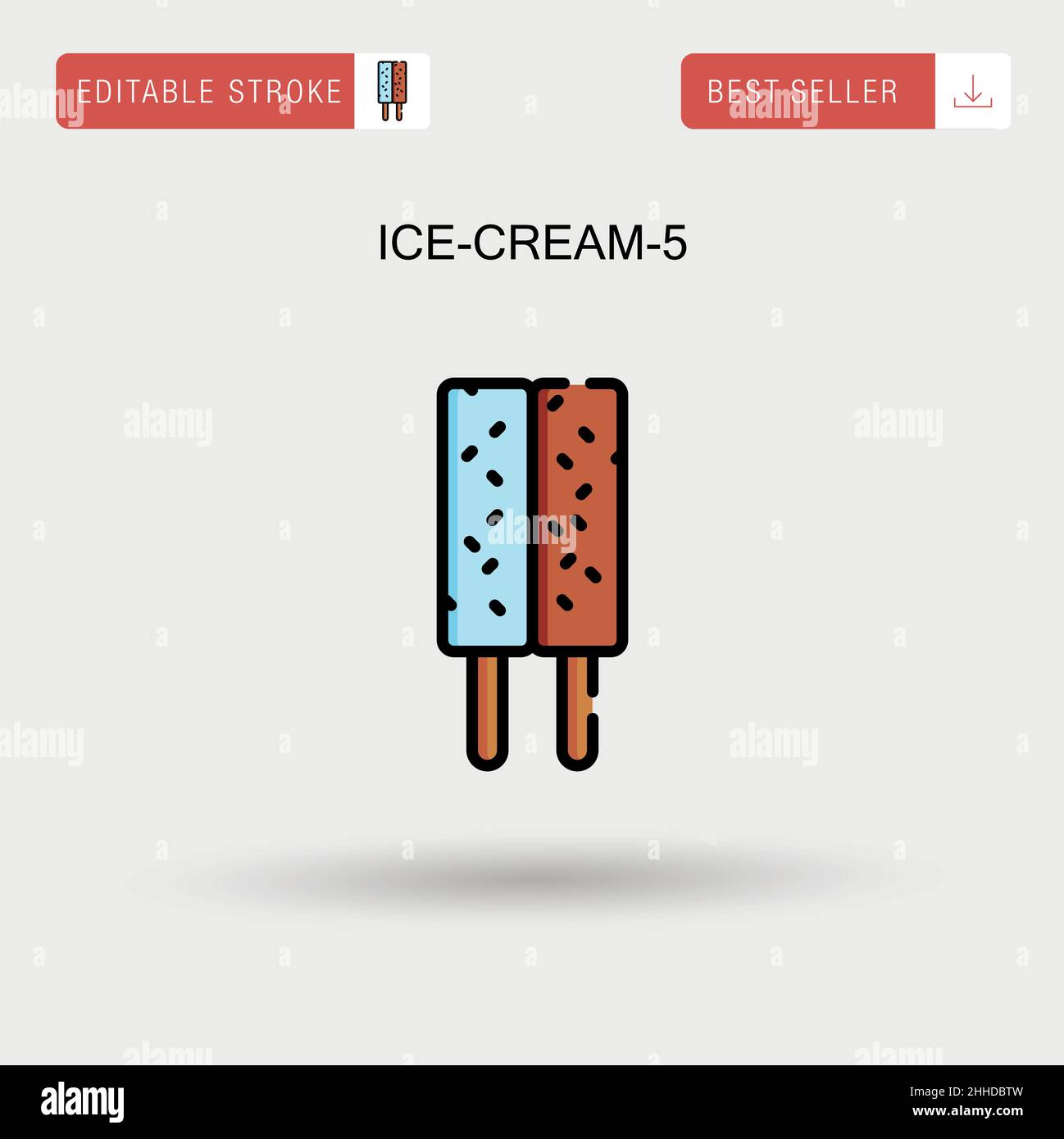 Ice-cream-5 Simple vector icon Stock Vector Image & Art - Alamy