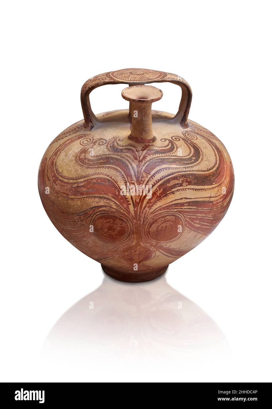 Mycenaean pottery - Terracotta stirrup jar with styalised octopus ...