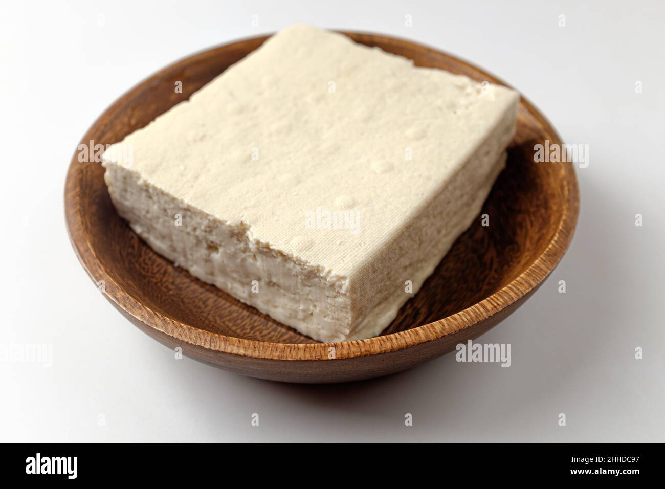 Square tofu on white background Stock Photo - Alamy