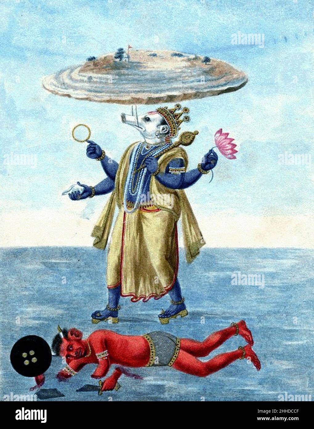 Sri Varaha Avatara. Patna. 1800s Stock Photo - Alamy