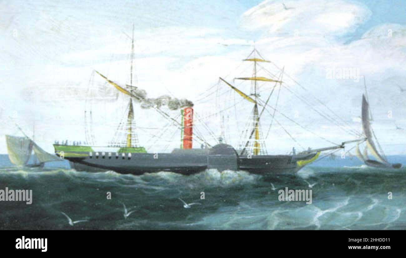 SS Forfarshire from a Contemporary Painting Stock Photo - Alamy