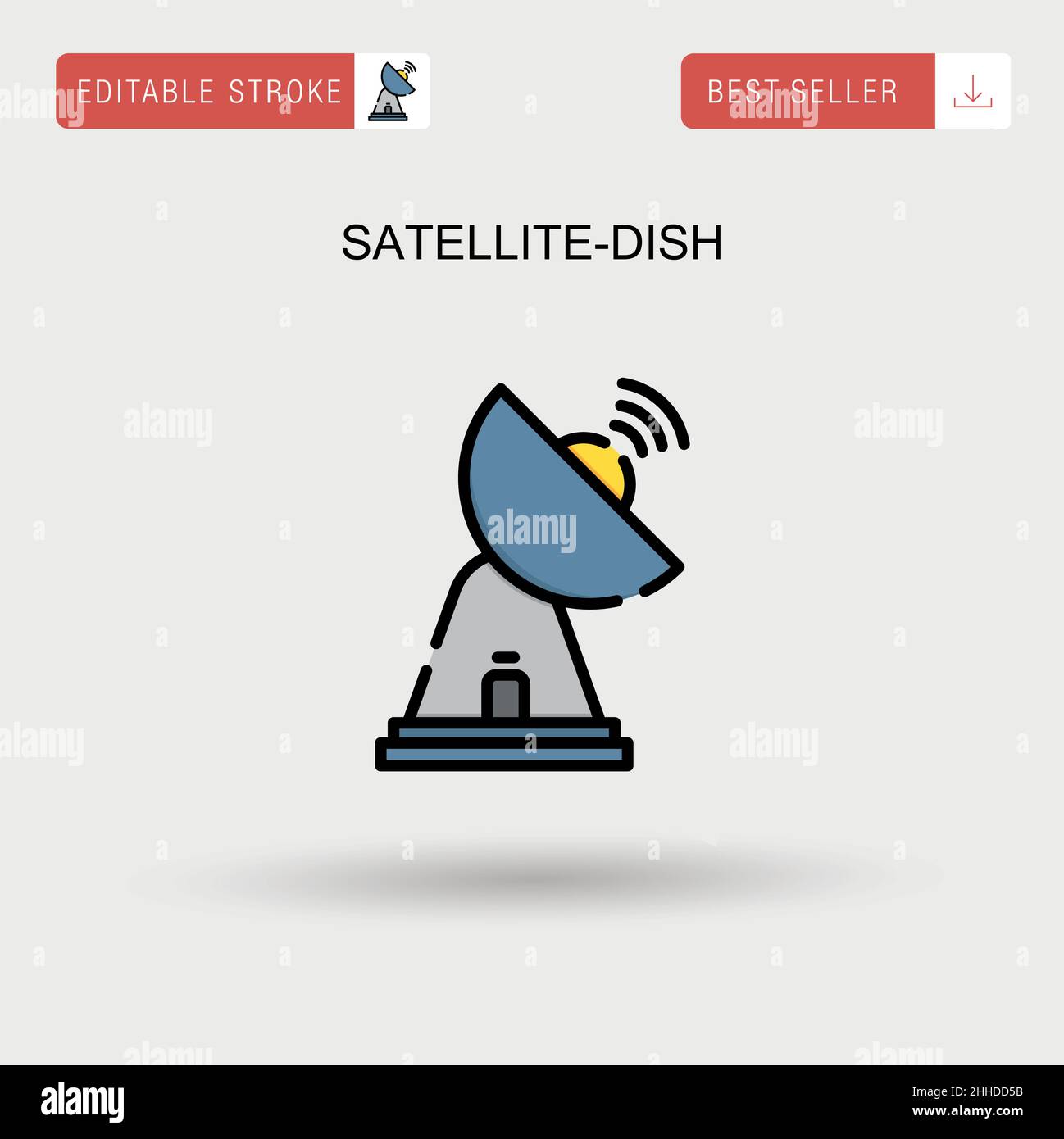 Satellite-dish Simple vector icon Stock Vector Image & Art - Alamy